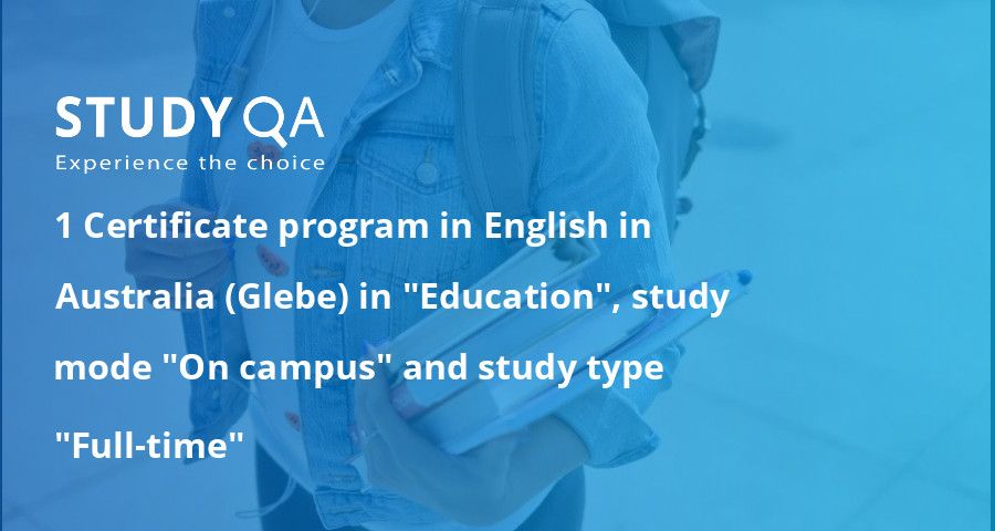 StudyQA — 1 Certificate program in "Education" in Australia (Glebe) in ...