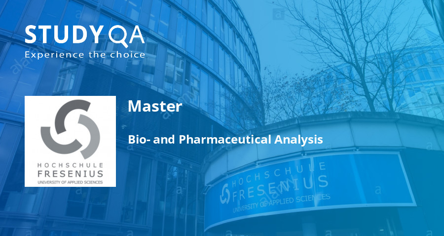 StudyQA — Master: Bio- and Pharmaceutical Analysis — Hochschule Fresenius