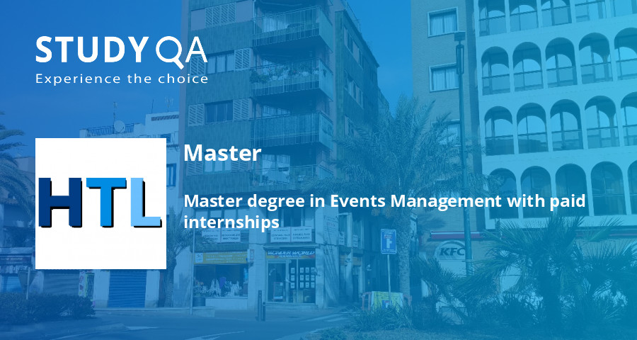 StudyQA — Master: Master degree in Events Management with paid ...