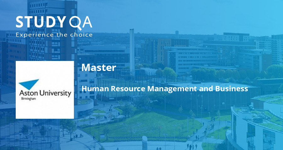 StudyQA — Master: Human Resource Management and Business — Aston University