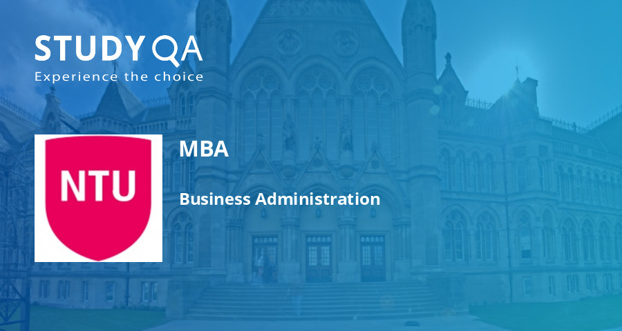 StudyQA — MBA: Business Administration — Nottingham Trent University