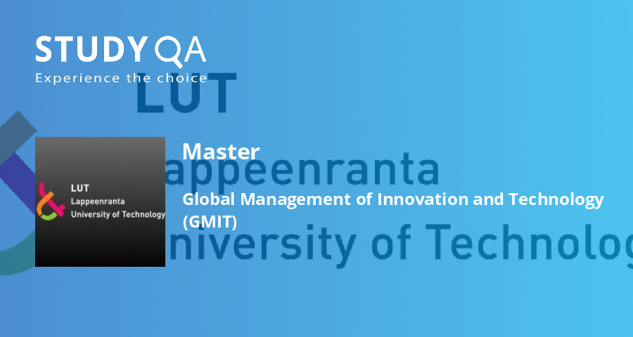 StudyQA — Master: Global Management of Innovation and Technology (GMIT ...