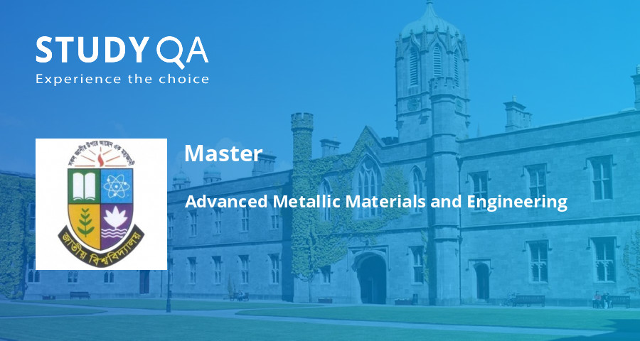 StudyQA — Master: Advanced Metallic Materials and Engineering — National University
