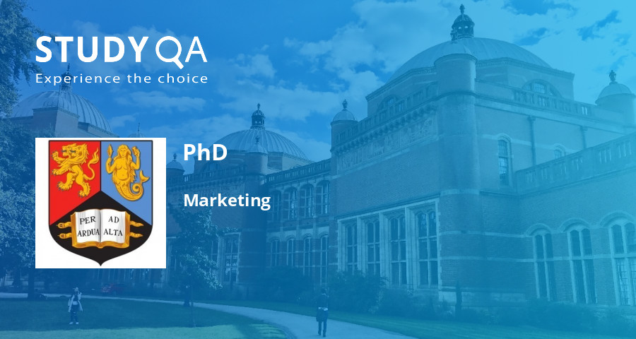 StudyQA — PhD: Marketing — University of Birmingham