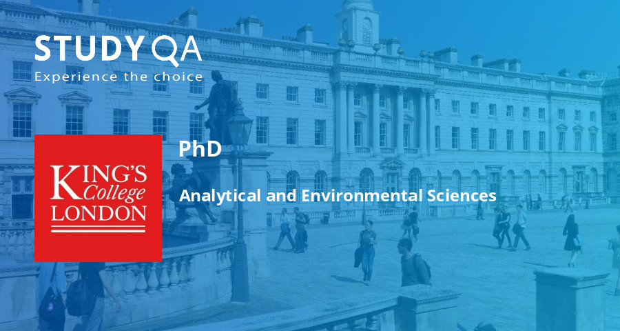 StudyQA — PhD: Analytical and Environmental Sciences — King's College ...