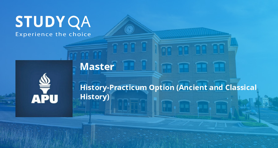 StudyQA — Master: History-Practicum Option (Ancient and Classical ...