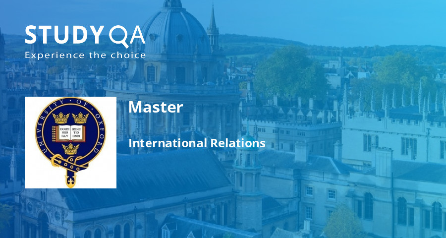 StudyQA — Master: International Relations — University of Oxford