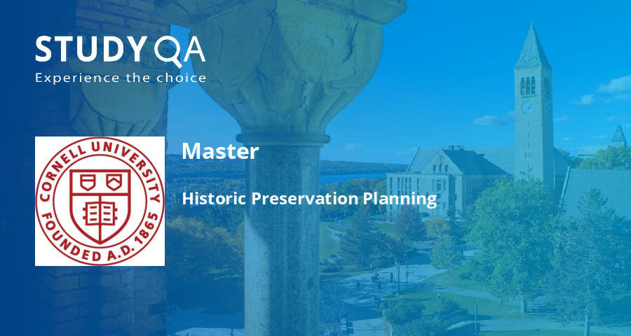 StudyQA — Master: Historic Preservation Planning — Cornell University