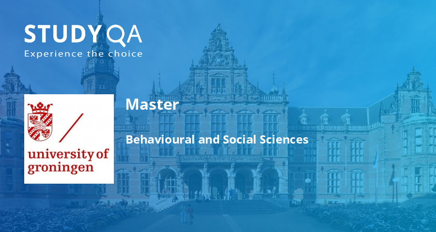 StudyQA — Master: Behavioural and Social Sciences — University of Groningen