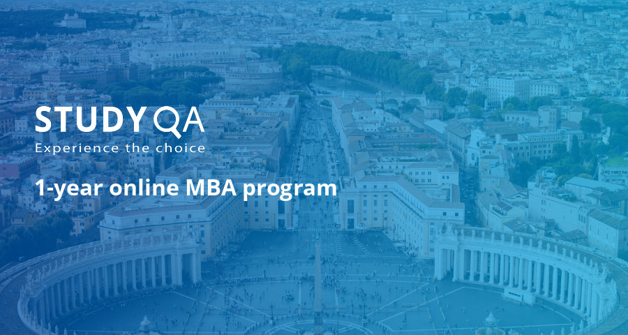 StudyQA — 1-year online MBA program, Rome Business School, Italy.