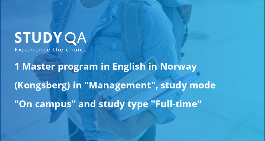 StudyQA — 1 Master program in "Management" in Norway (Kongsberg) in English, study mode "On ...